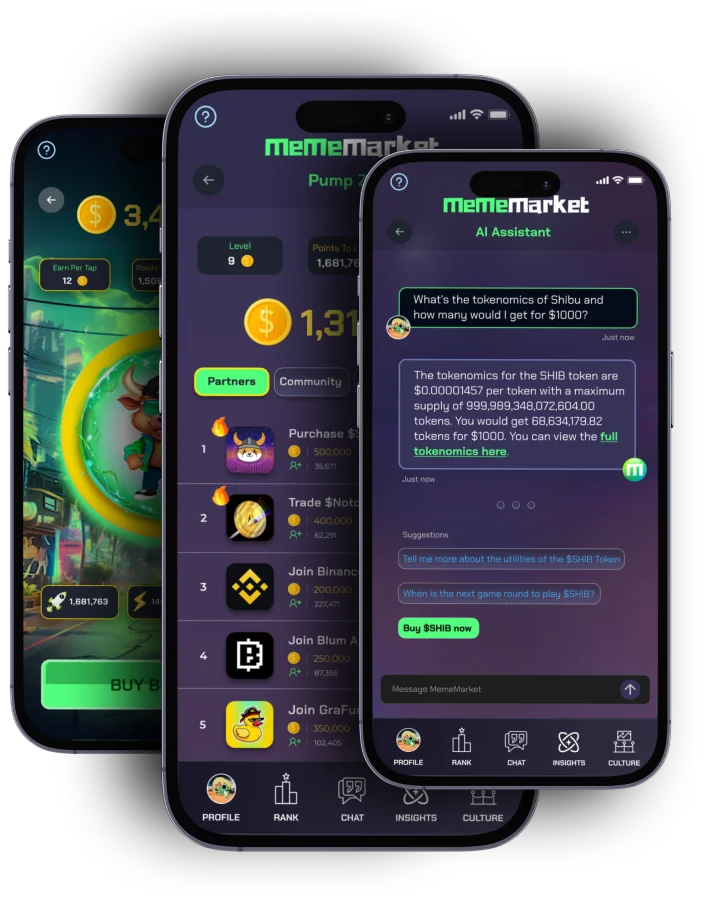 MemeMarket - The Ultimate Crypto Meme Coin App | $MFUN